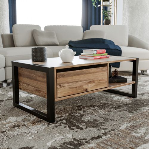 Hanah Home Haldizen Atlantic Pine - Crni sto za kafu