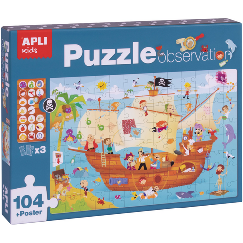 APLI kids Puzzle piratski brod