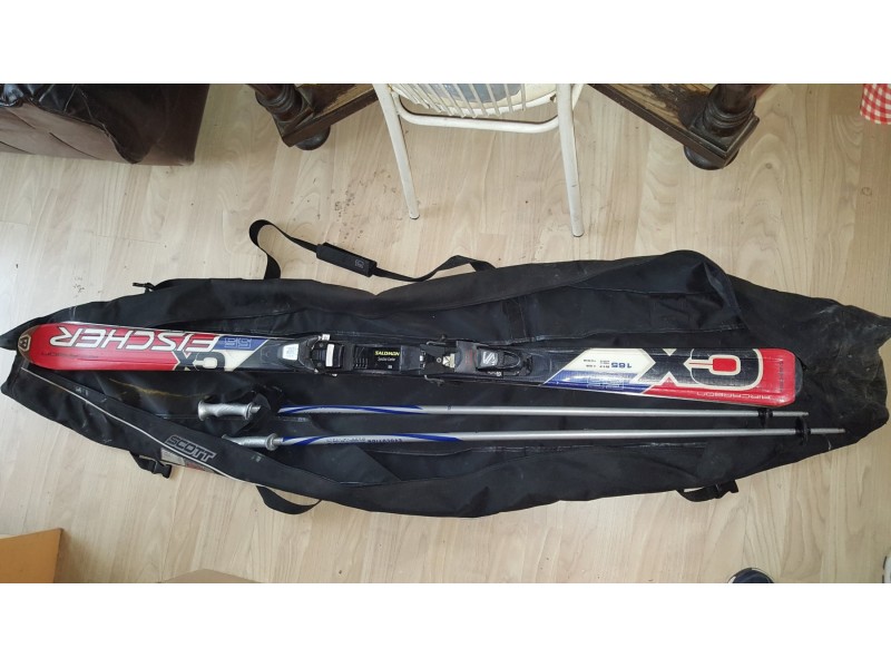 Fischer CX5.5 165 R17 Aircarbon Carver Skije + TORBA