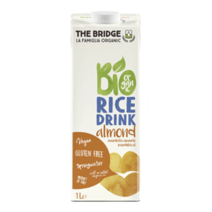 Organsko pirinčano biljno mleko sa bademom bez glutena Bridge – 1L