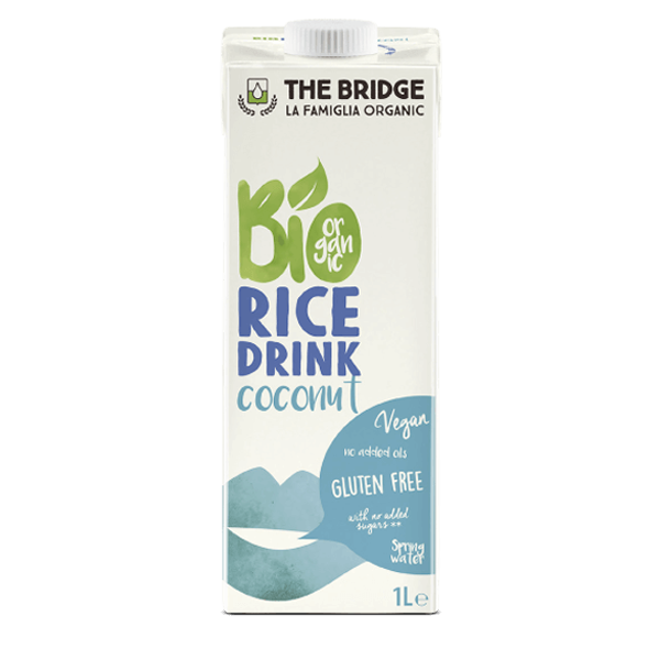 Organsko pirinčano biljno mleko sa kokosom bez glutena Bridge – 1L