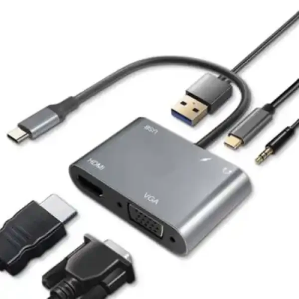 Adapter-konverter Tip C-HDMIVGA1xUSB 3.0Tip CAudio Linkom