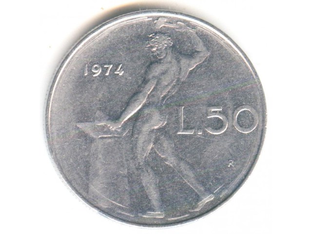 Italija 50 lira 1974 aUNC/XF