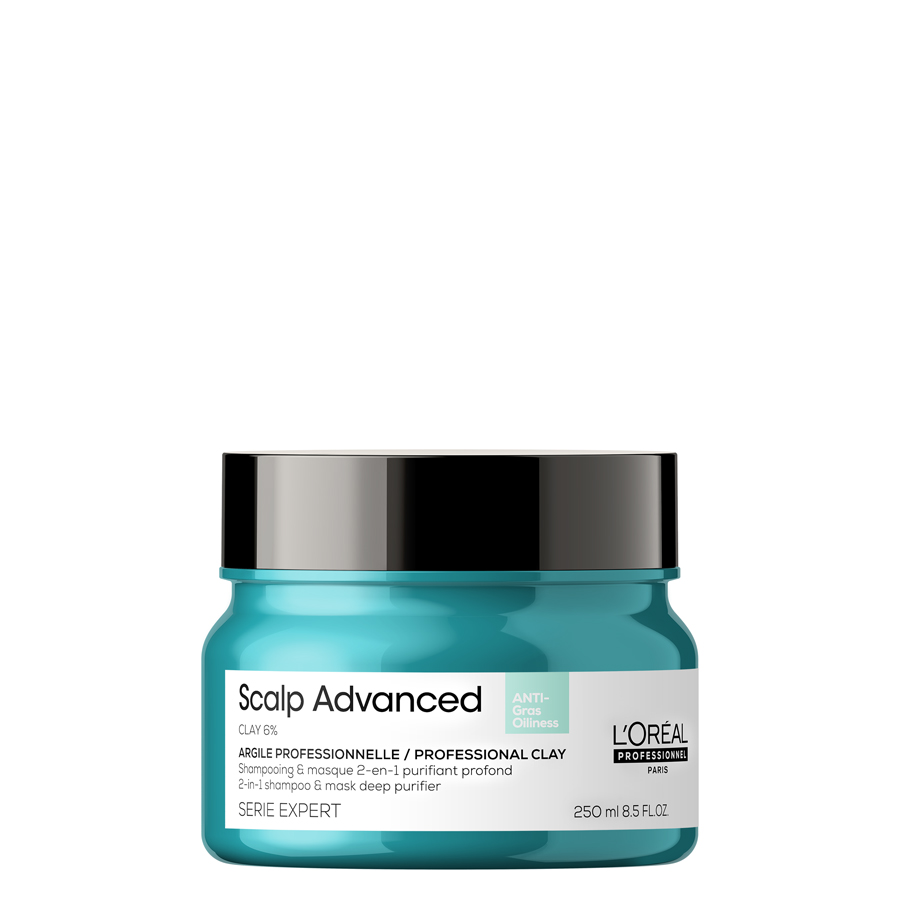 L’Oréal Professionnel Scalp Advanced Anti-Oiliness 2-u-1 Šampon I Maska Od Gline Za Kožu Glave Sklone Mašćenju 250ml