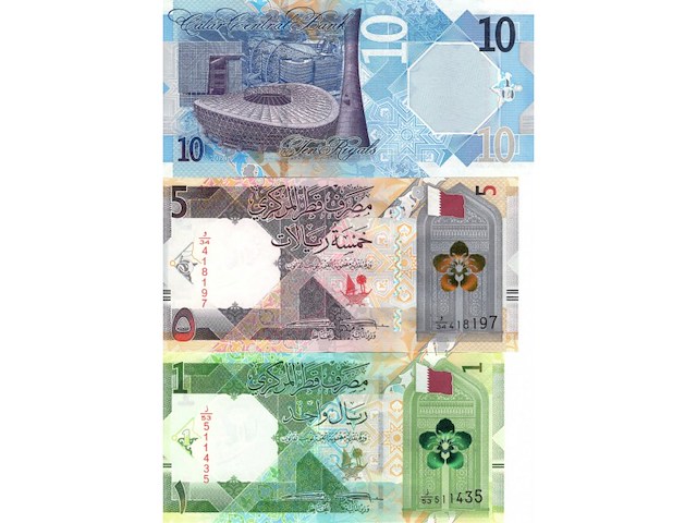 QATAR Katar set 1, 5 i 10 Riyals 2020 UNC