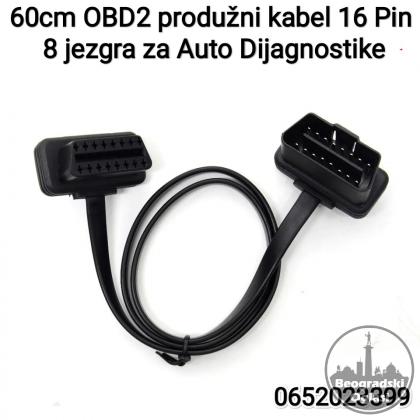 OBD2 produžni kabel 16 Pina, 8 jezgra za ELM Auto Dijag