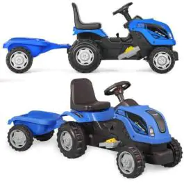 Dečiji traktor sa prikolicom na akumulator 298 plavi