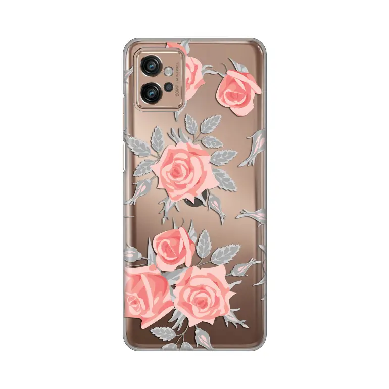 Silikonska maska za Motorola Moto G32 Elegant Roses Print Skin providna