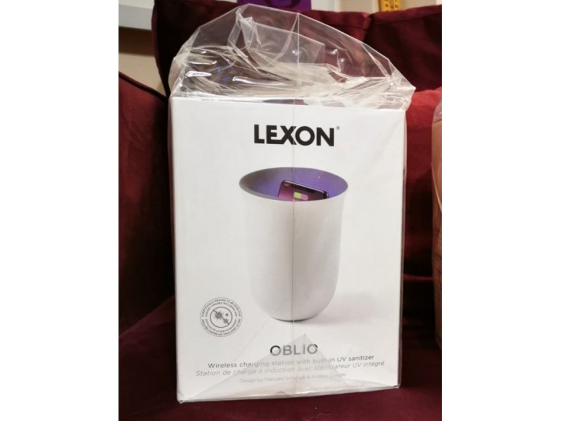 Lexon Oblio bezicni punjac sa UV lampom- Beli