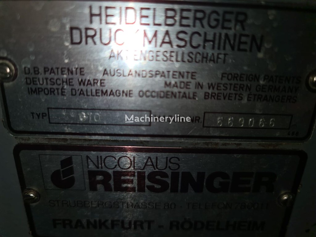 Heidelberg GTO 46 ofset mašina