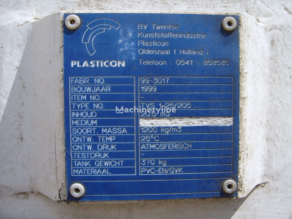 Plasticon 20.000 L industrijski rezervoar