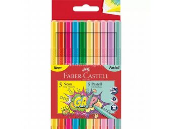 FABER CASTELL Flomasteri Grip/ set 1/10 155312