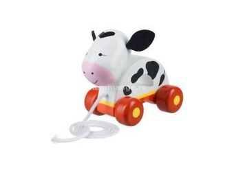 Orange tree toys - Drvena vozalica - krava na povlačenje