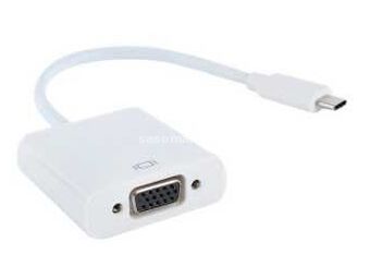 E-GREEN Adapter USB 3.1 tip C (M) - VGA (F) beli