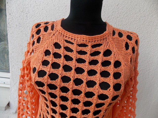 MODERNA KNIT RUPIČASTA NARANDŽASTA BLUZA - NOVO - S/M