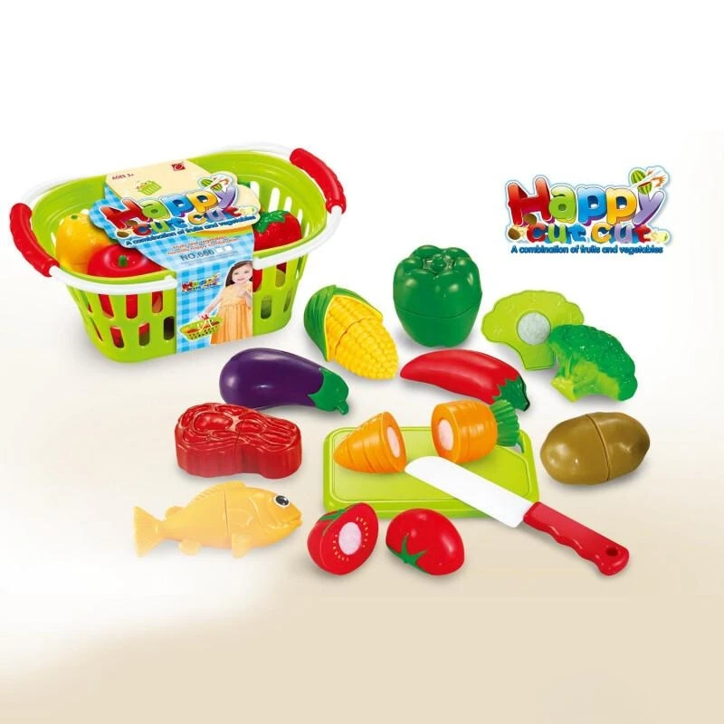 HK Mini set voća i povrća sa korpom igračka za decu 12 elemenata, 3g+