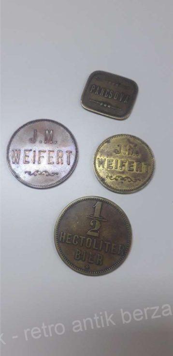 J.M. WEIFER kovanice iz 20. i 30. godine prošlog veka.