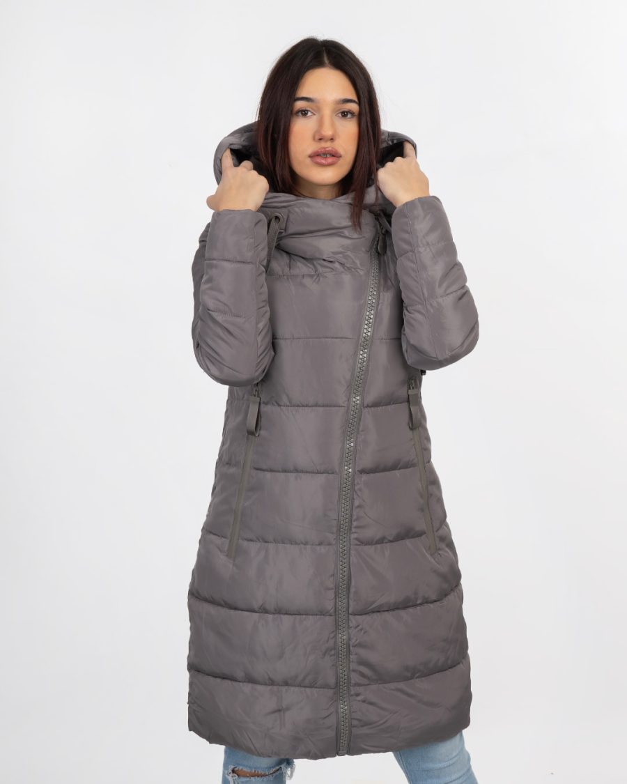 Ženska zimska jakna – Sportska i Casual – FL-1259 – Siva