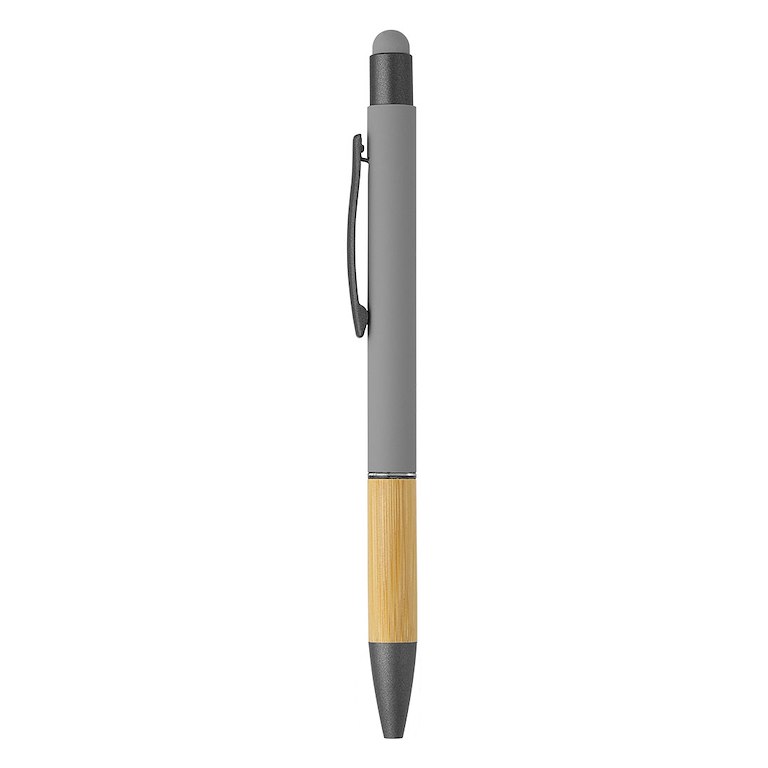 TITANIUM TOUCH BAMBOO, metalna „touch“ hemijska olovka, siva
