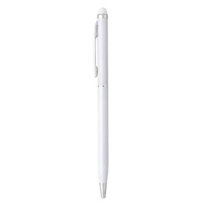 ALBERGO, metalna „touch“ hemijska olovka, bela
