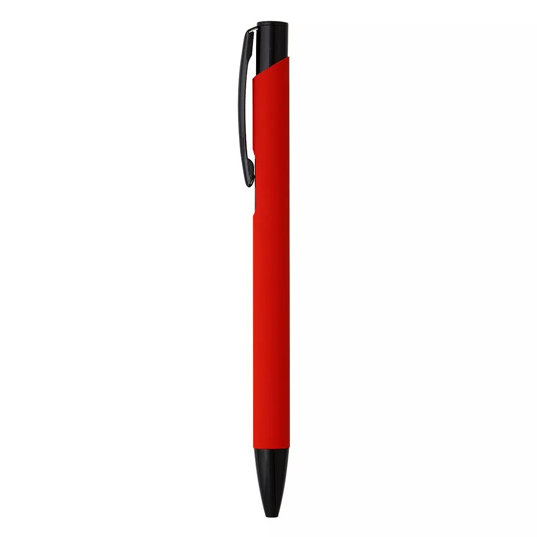 OGGI SOFT BLACK, metalna hemijska olovka, crvena