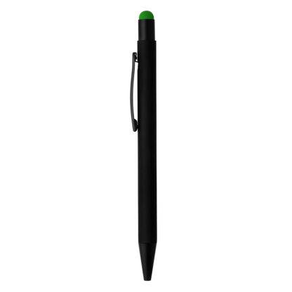 TITANIUM BLACK, metalna „touch“ hemijska olovka, svetlo zelena