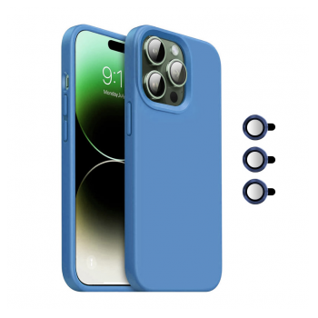 MASKA MAGNETIC LENS ZA IPHONE 15 PRO PLAVA