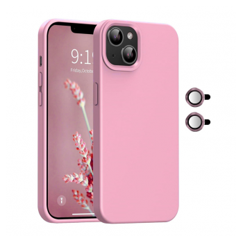 Maska Magnetic Lens za iPhone 15 roze