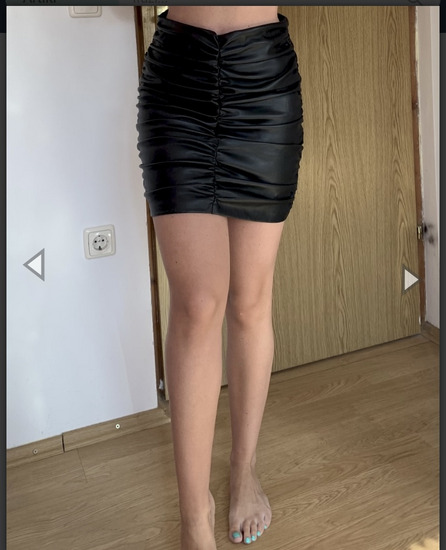 Zara mini faux leather suknja