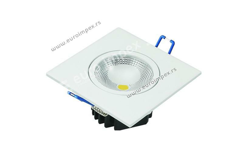 LED ROZETNA 5W 3000K BELA KVADRATNA SA SIJALICOM L0930S 34.5651