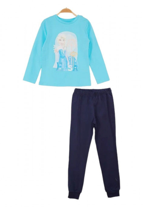 Pidžama za devojčice Elsa svetlo plava