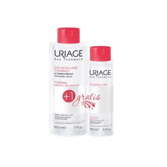 URIAGE EAU MICELLARE THERMALE micelarna voda roze, za osetljivu kožu, 250ml + GRATIS 250ml
