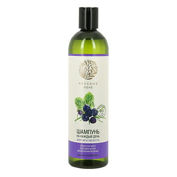 Šampon „Energija i svežina“ za sve tipove kose, „Rusko polje“ sa kedrovim uljem, 400 ml
