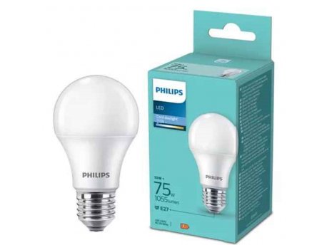 PHILIPS LED Sijalica E27 10W/75W 1055lm 6500K A60 bela