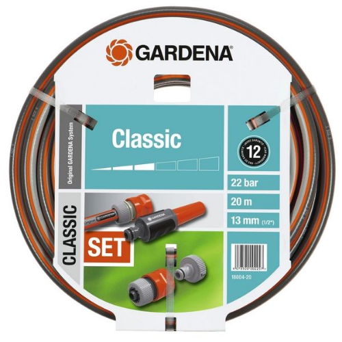 Gardena set baštensko crevo Classic 1/2" 20m sa prskalicom i nastavcima