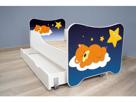 TOP BEDS Happy Kitty Dečiji krevet 140x70 + fioka Sleeping Teddy