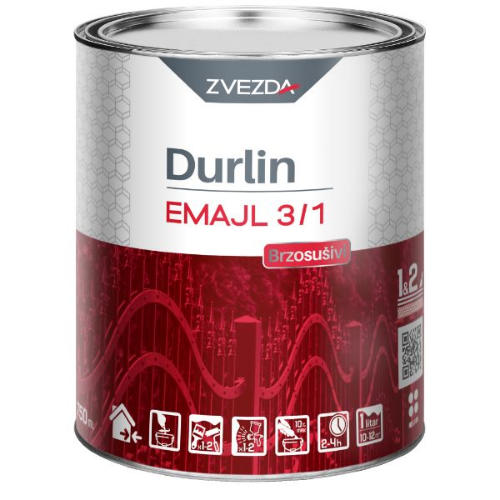 Zvezda Durlin Emajl 3/1 braon RAl 8017 0,75l