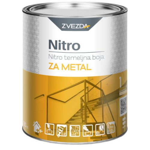 Zvezda Nitro temeljna boja za metal oksidno crvena 0,75l
