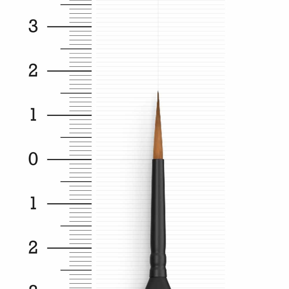 Round Synthetic Brush, Triangular Handle No. 3