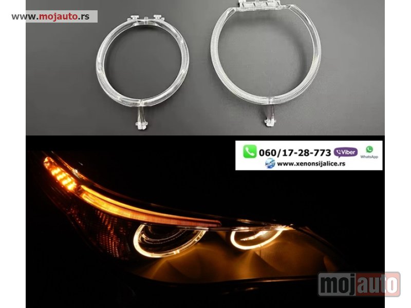 Led dnevno svetlo fabricki model u faru led prstenovi bmw 5 e60 lci