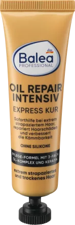 Balea PROFESSIONAL
OIL REPAIR INTENSIVE terapija za oštećenu i suvu kosu, 20 ml