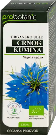 probotanic
ORGANSKO ULJE CRNOG KUMINA, 125 ml
Dodatak ishrani