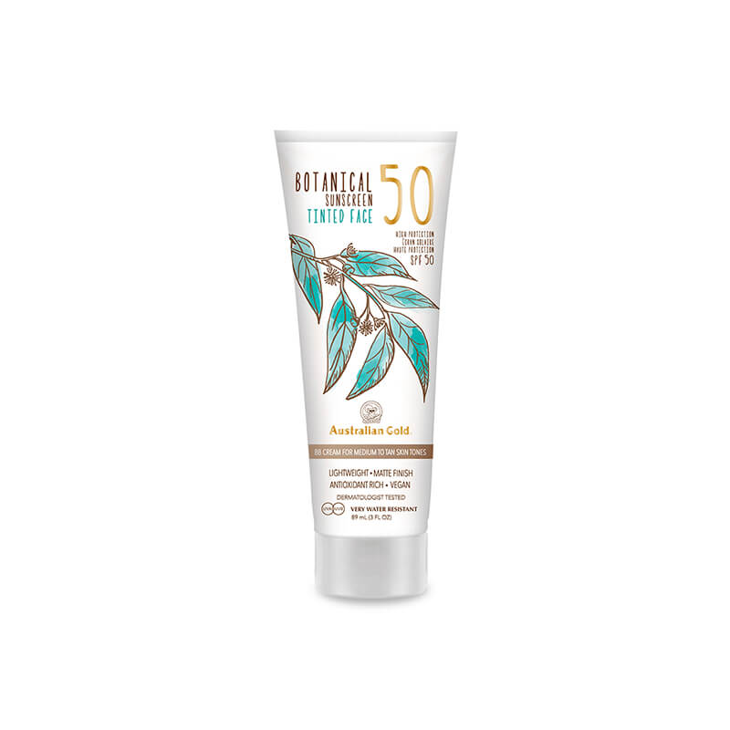 Botanical SPF50 Tinted Face BB Sunscreen Medium to Tan 89ml