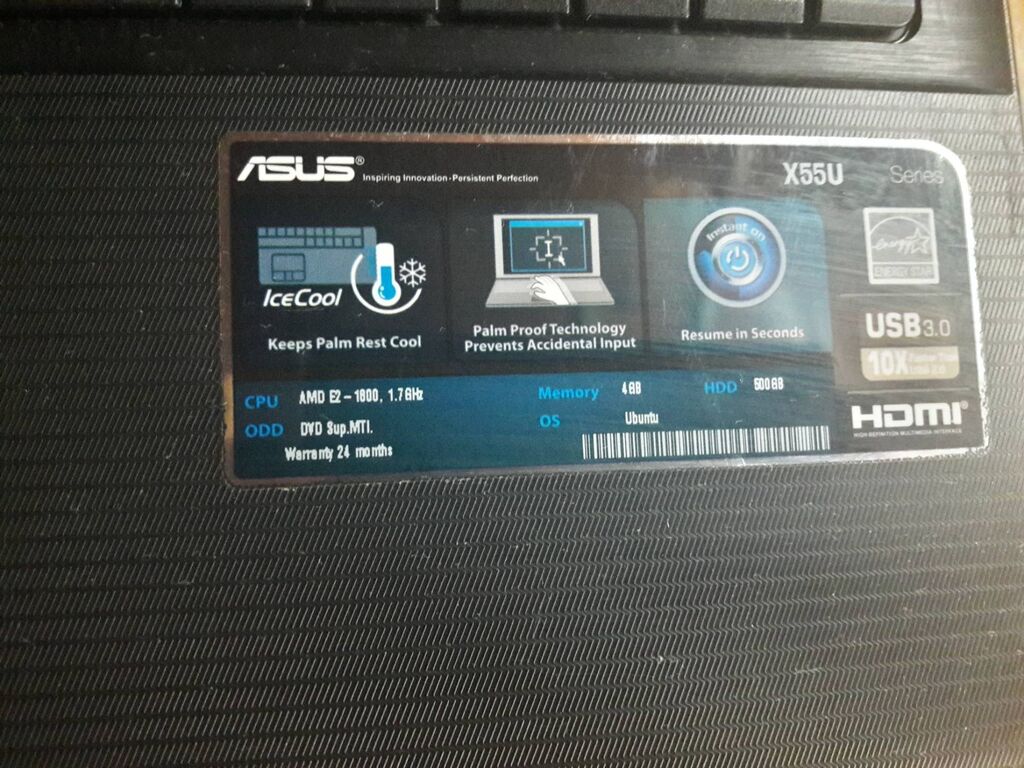 Asus X55U Notebook Ekran racunara razbijen, sve ostalo je ispravno