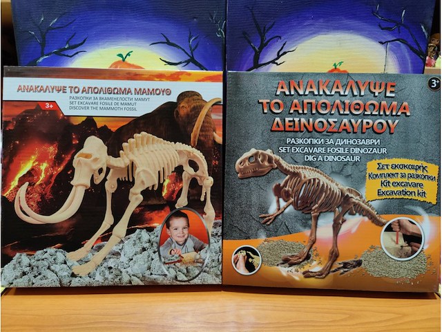 Iskopaj i sastavi Mamuta i T-Rex - veliki setovi Novo