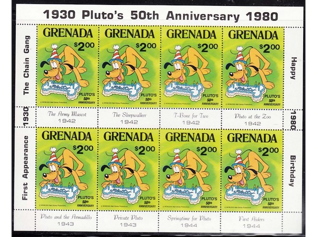 Grenada 1981 ** Dizni tematika tabačić