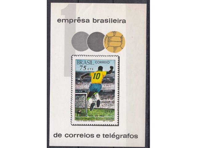 Brazil Fudbal 1970 ** Pele 1000 golova blok