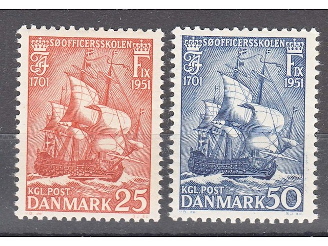 Danska 1951 Brodovi serija Mi#323-324 **