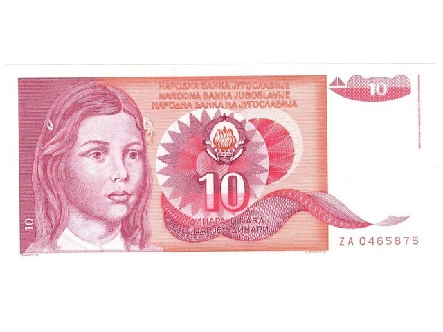 10 dinara 1990 UNC ZA zamenska