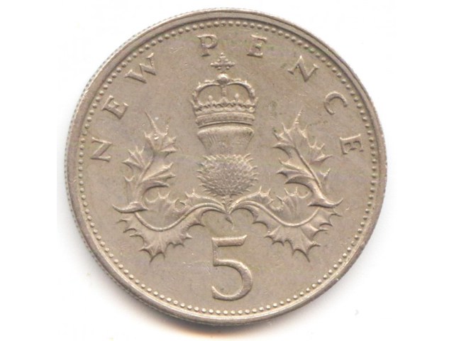 Velika Britanija 5 new pence 1968